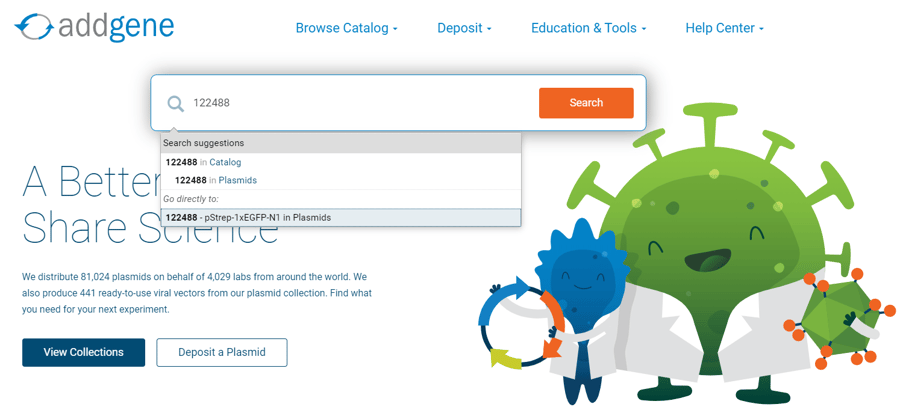 Introducing Addgene's New Search - Find Plasmids More Easily For Your ...