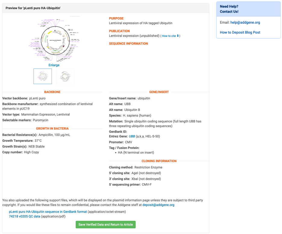 How to Deposit Your Plasmids with Addgene