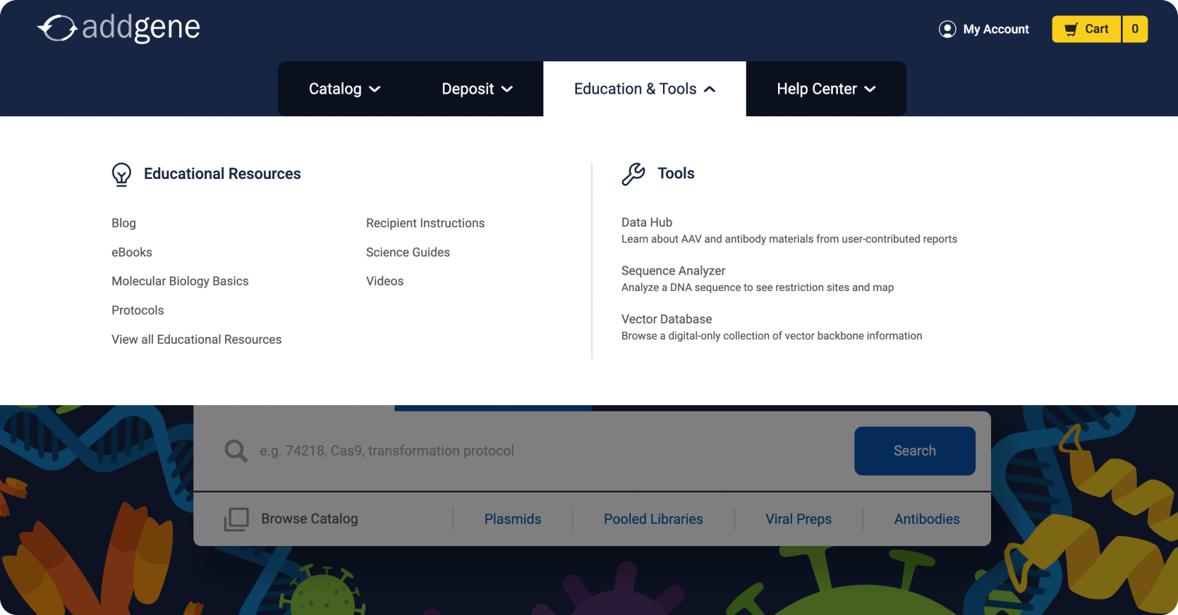Addgene's Website Update