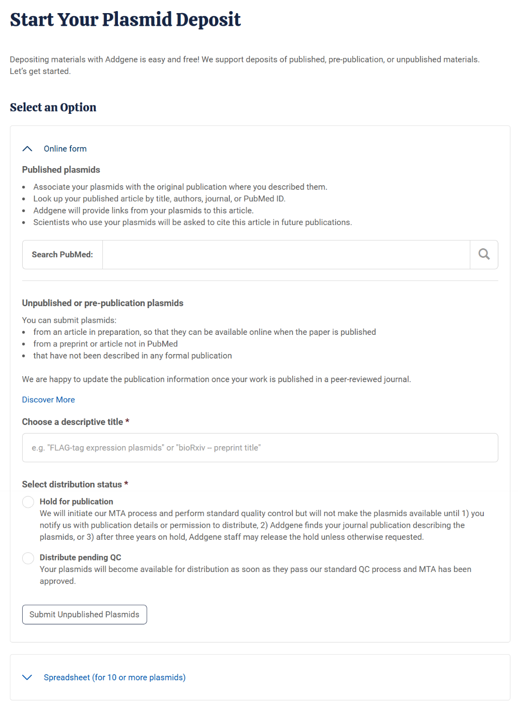 How to Deposit Your Plasmids with Addgene